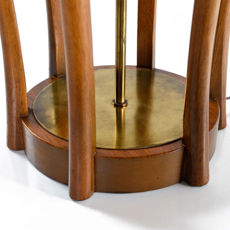 Mid-Century Modern Modeline Style Sculpted Walnut Table Lamp, circa ...