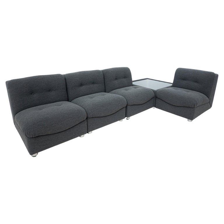 Mid-Century Modern Modular Sofa, Grey Fabric, Italy, 1960s For Sale at ...