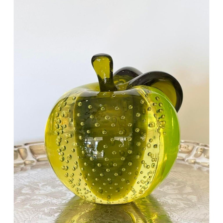 Mid-Century Modern Murano Glass Magnum Apple Paperweight For Sale at ...