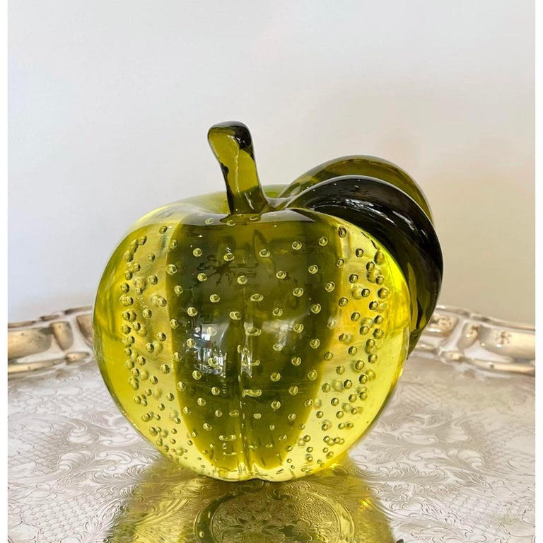 Mid-Century Modern Murano Glass Magnum Apple Paperweight For Sale at ...