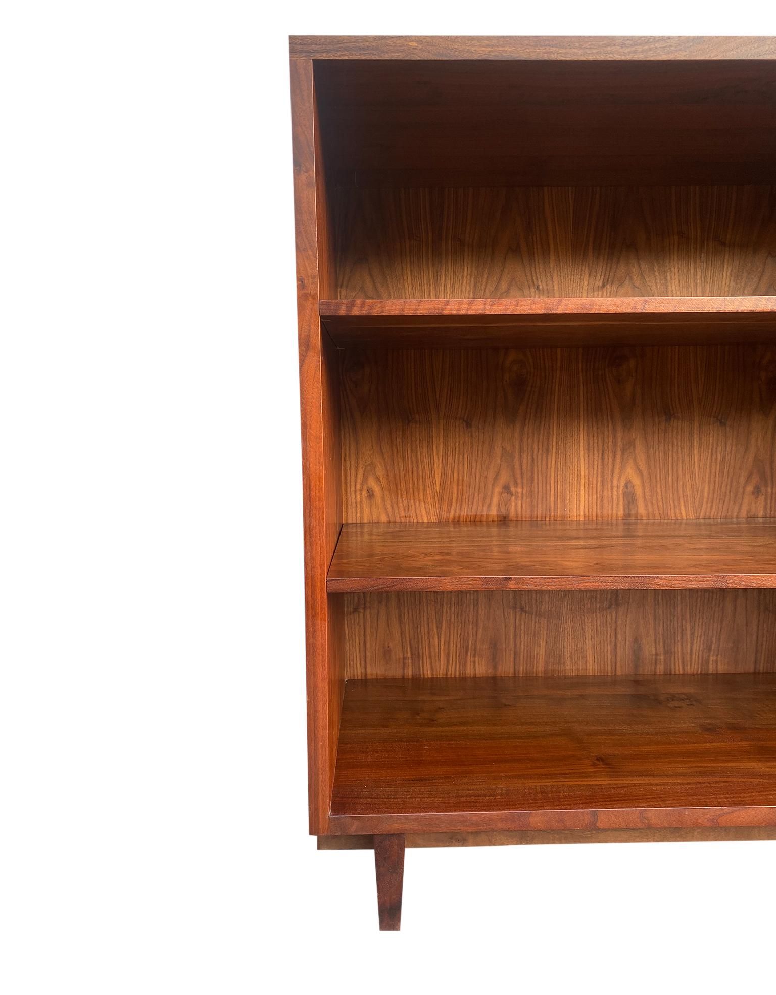Mid-Century Modern Nakashima Style Large Bookcase Black Walnut Studio ...
