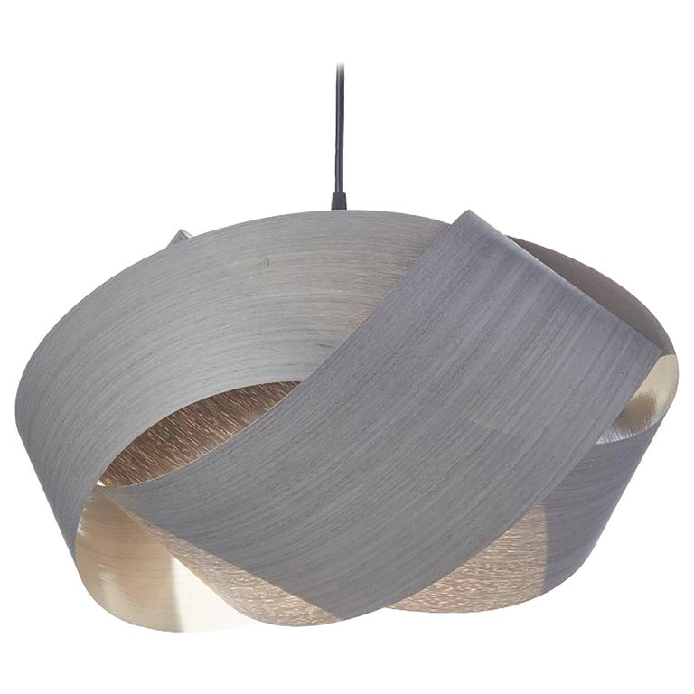 Moderner Mid-Century-Modern-Holz-Anhänger mit natürlichem 19" im ...
