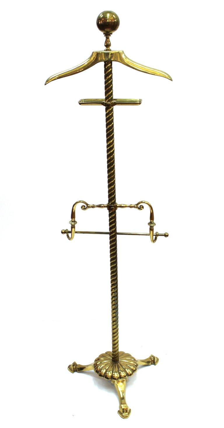 Mid-Century Modern Neoclassical Influence Brass Valet For Sale at 1stDibs