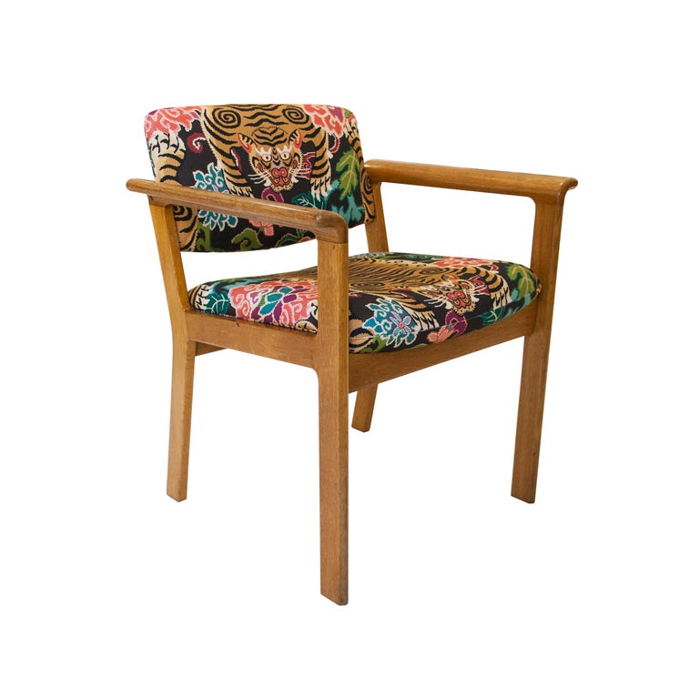 Mid-Century Modern Oak Tiger Armchair, Sweden, 1950 at 1stDibs