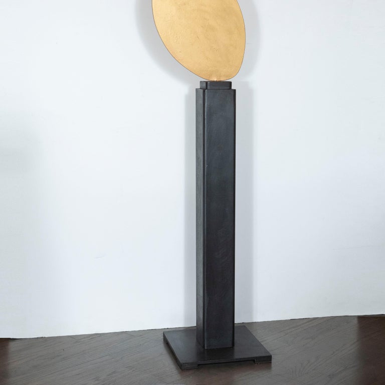 Mid-Century Modern Open Form Gilded Steel Abstract Sculpture by Harold ...