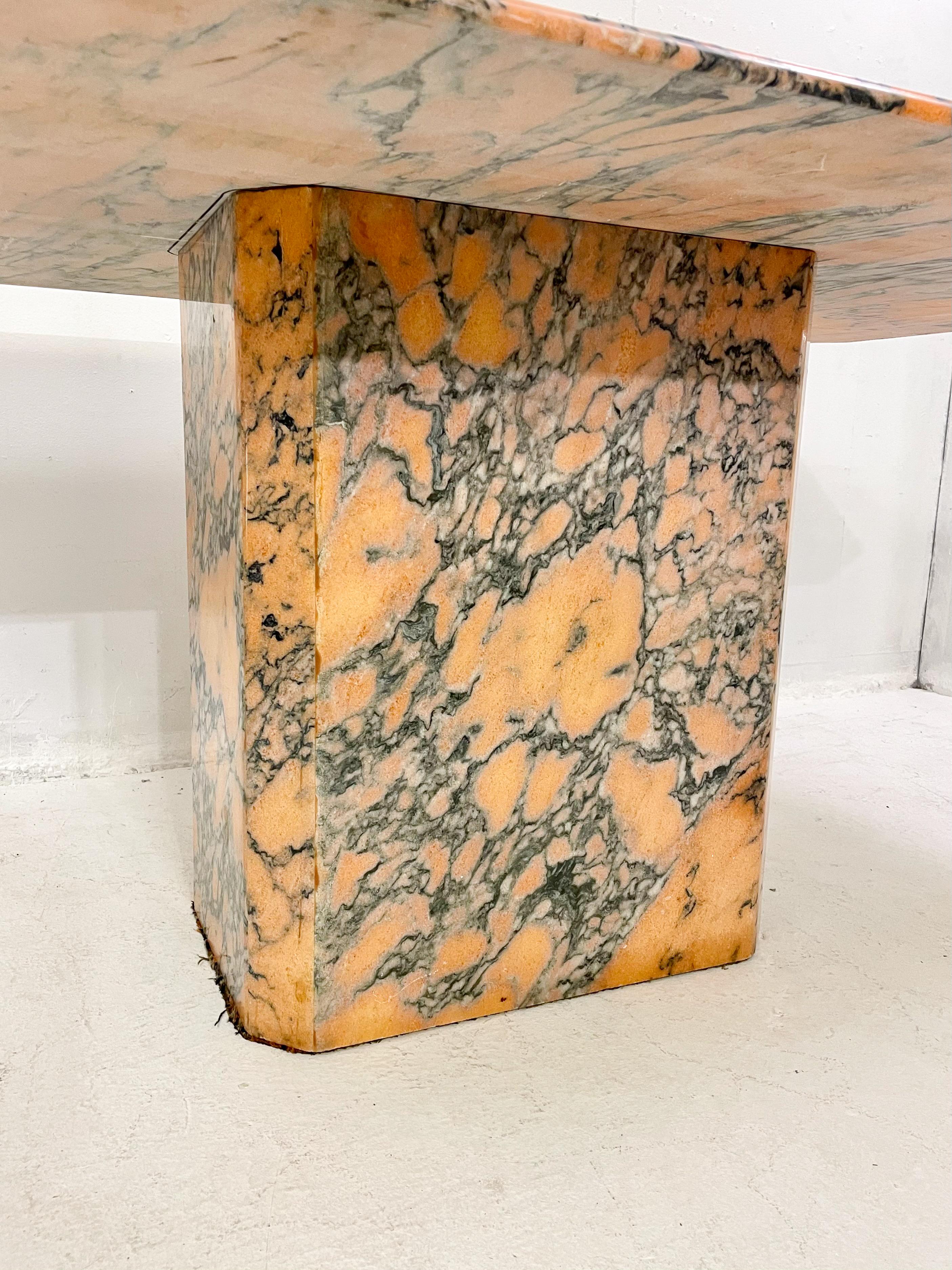 Mid-Century Modern Orange Marble Dining Table, Italy, 1970s at 1stDibs ...