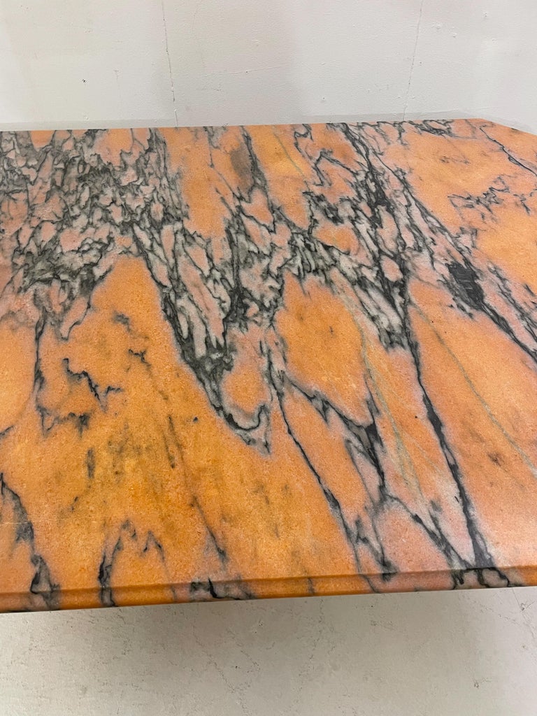 Mid-Century Modern Orange Marble Dining Table, Italy, 1970s at 1stDibs ...