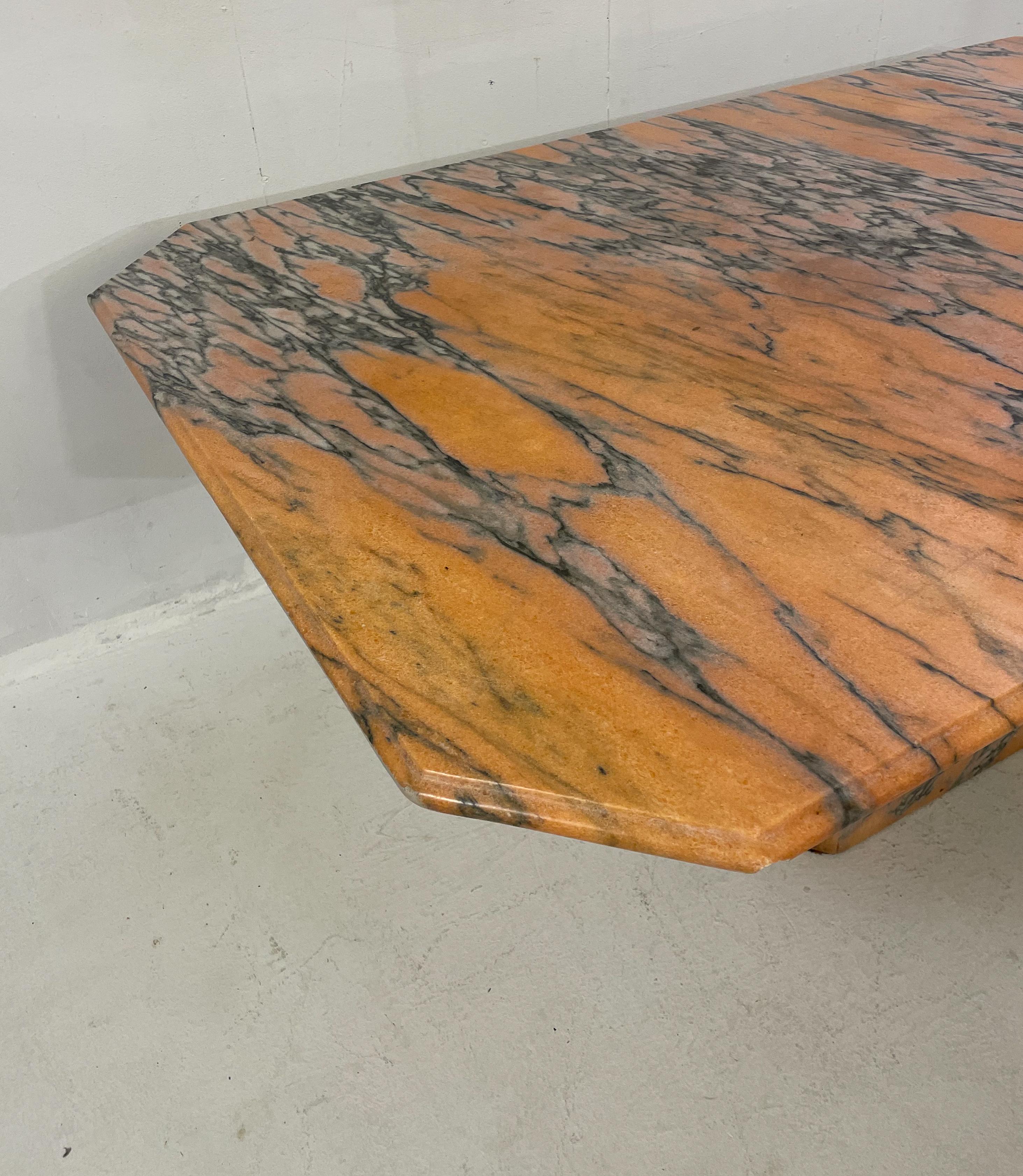 Mid-Century Modern Orange Marble Dining Table, Italy, 1970s at 1stDibs ...