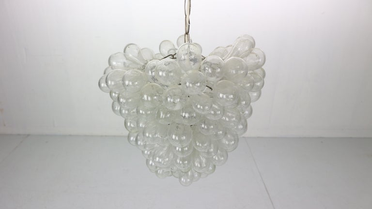 Mid-Century Modern Organic Clear Glass "Grape" Ceiling Light, Italy ...
