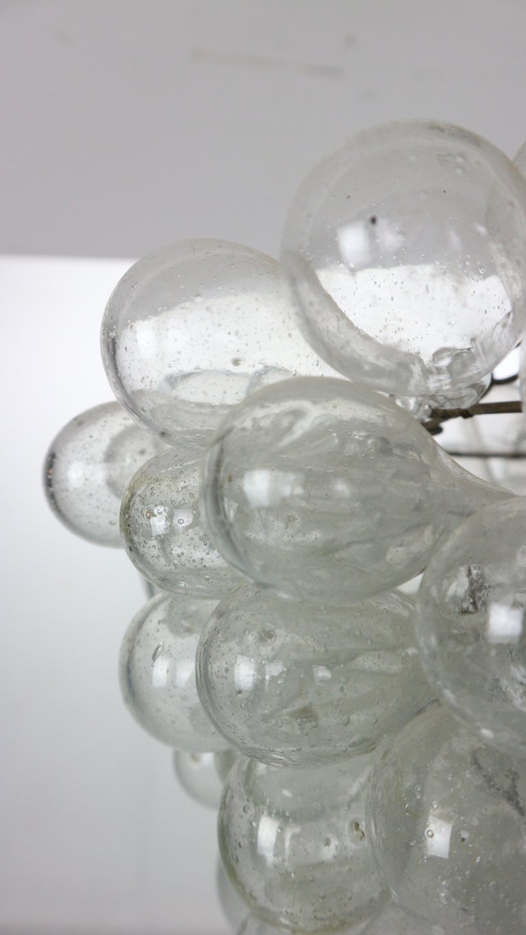 Mid-Century Modern Organic Clear Glass "Grape" Ceiling Light, Italy ...
