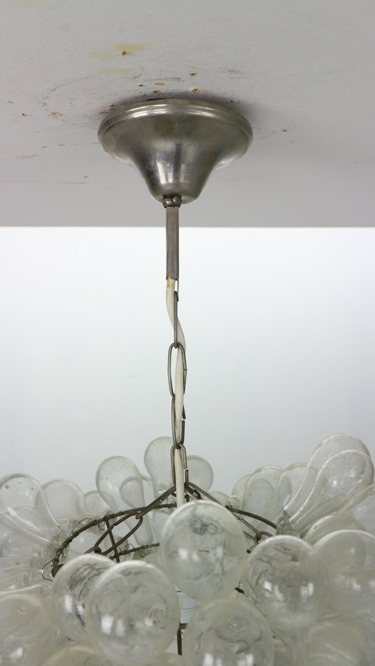 Mid-Century Modern Organic Clear Glass "Grape" Ceiling Light, Italy ...