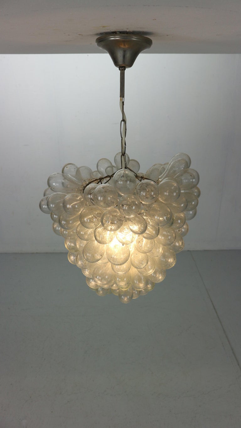 Mid-Century Modern Organic Clear Glass "Grape" Ceiling Light, Italy ...
