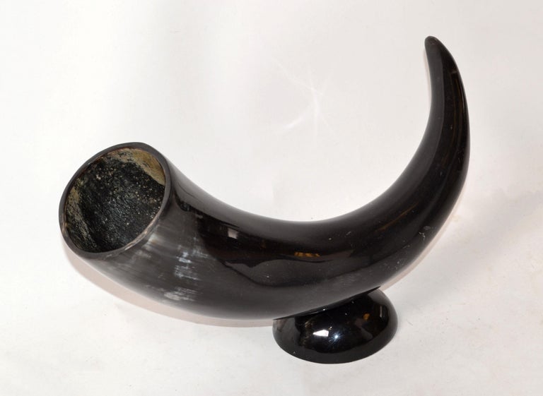 Mid-Century Modern Original Animal Black Horn Table Sculpture ...