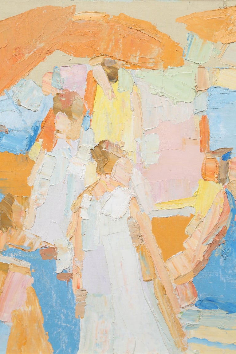 Mid-Century Modern Original Oil by George Barrel at 1stDibs