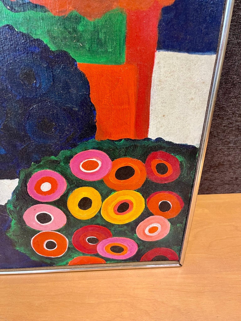 Mid-Century Modern Original Signed C. McGurk Abstract Oil Painting at ...