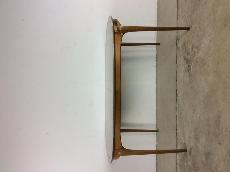 Mid-Century Modern Oval Shaped Dining Table with 3 Leafs For Sale at ...