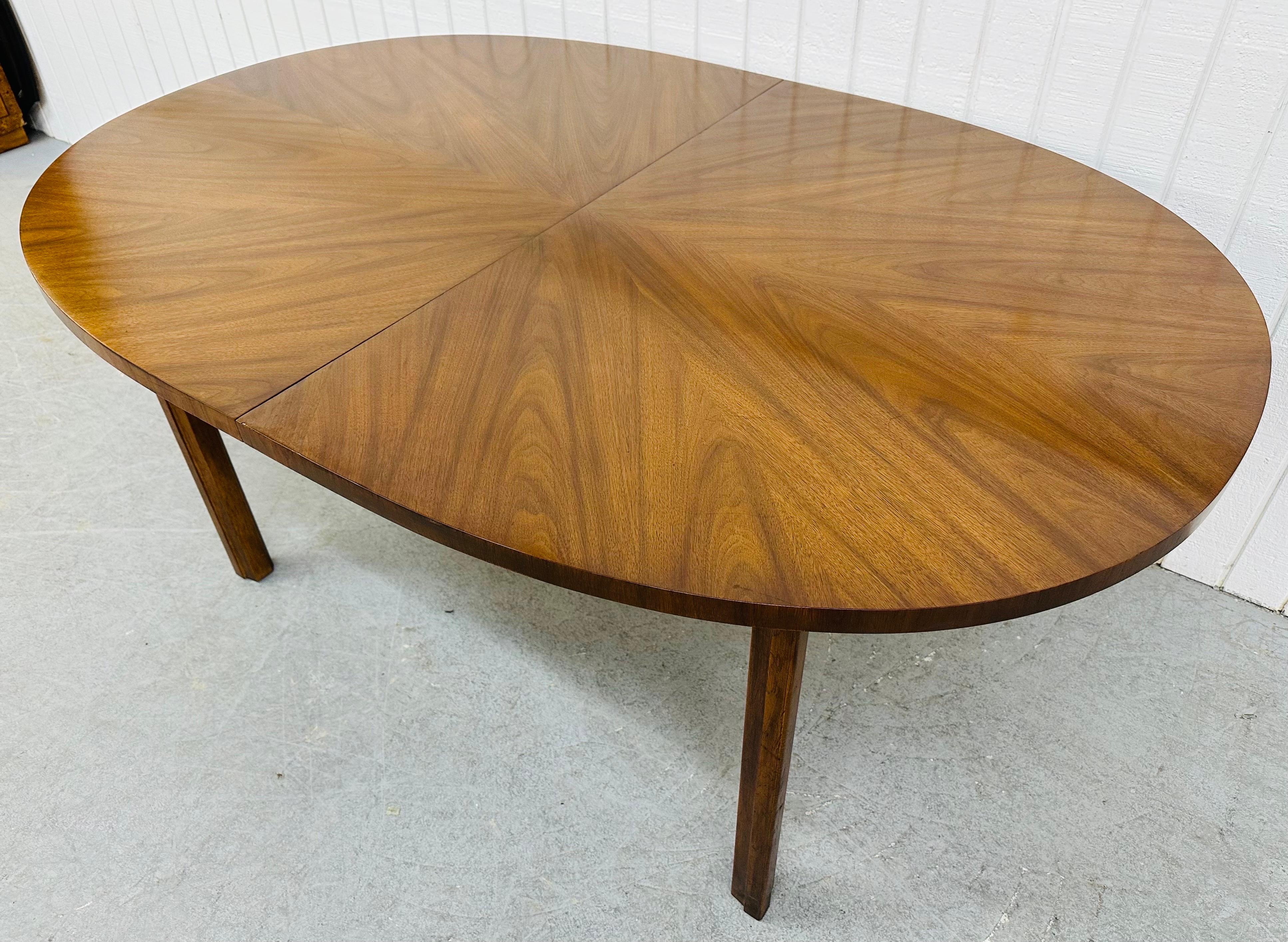 Mid-Century Modern Oval Walnut Dining Table For Sale at 1stDibs