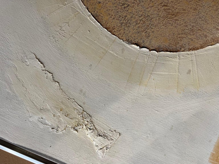 Mid-Century Modern Painting of Sun and Birds by Korean Artist Kyung Kim ...