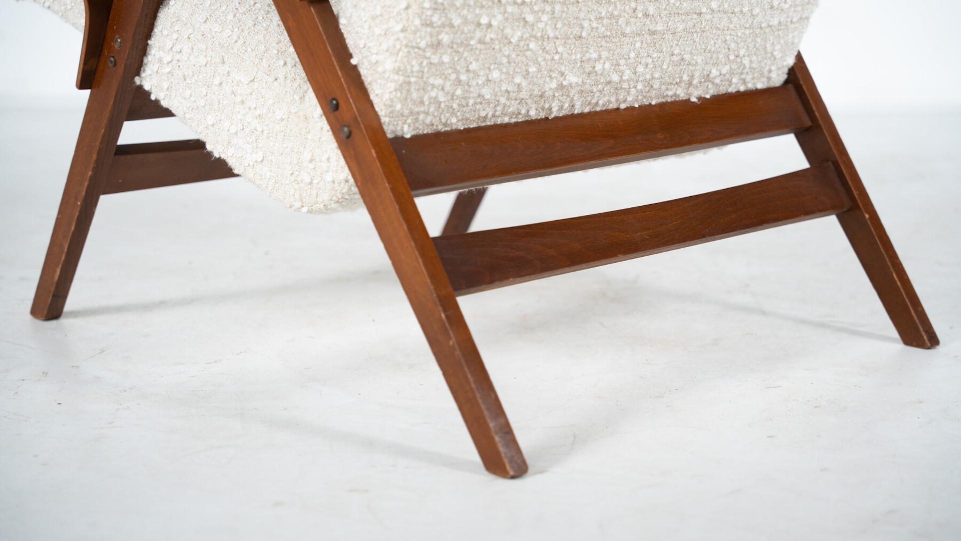 Mid-Century Modern Pair of Armchairs, Austria, 1950s - New Upholstery ...