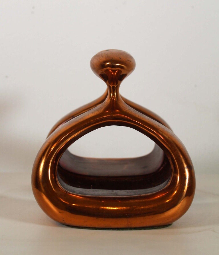 Mid-Century Modern Pair of Ben Seibel Jenfred-Ware Copper Bookends For ...