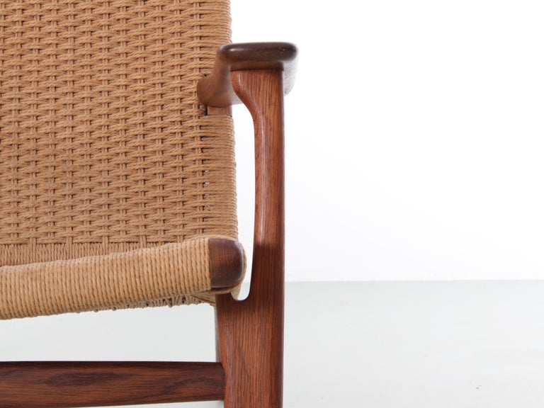 Mid-Century Modern Pair of Lounge Chair CH25 by Hans Wegner For Sale at 1stDibs