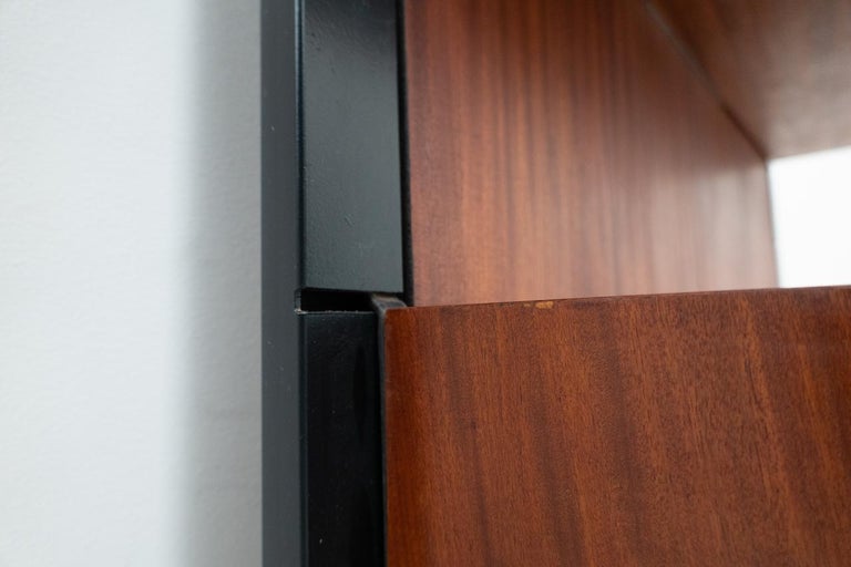 Mid-Century Modern Pair of Wooden Italian Wall Units, 1960s at 1stDibs