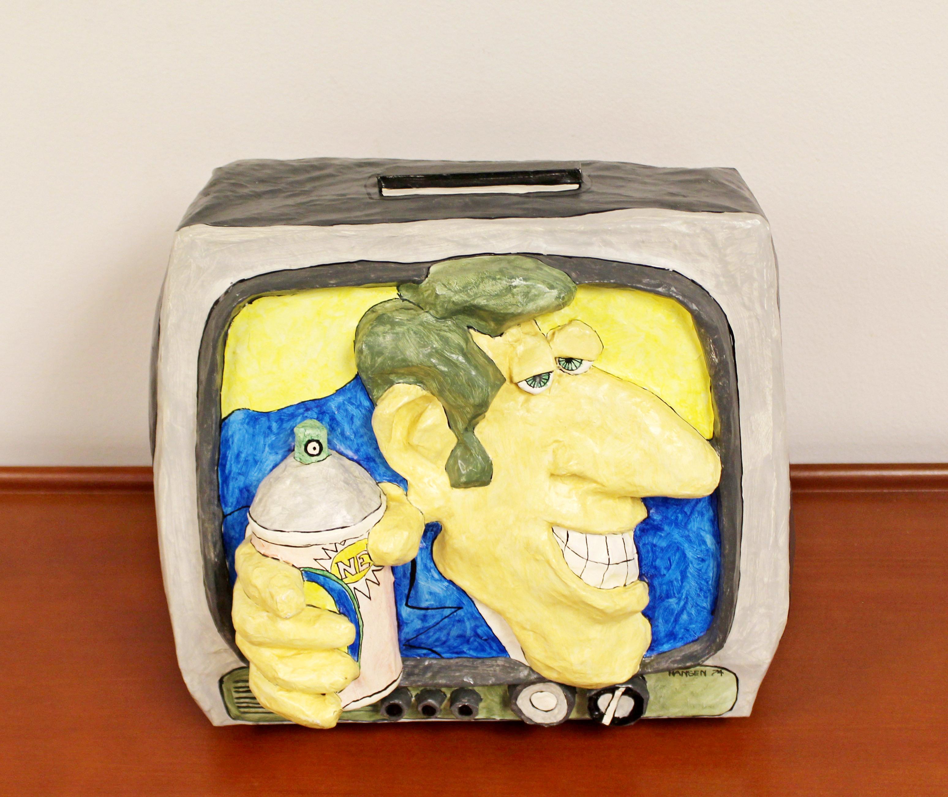 Mid-Century Modern Paper Mache Table Sculpture Signed Stephen Hansen ...