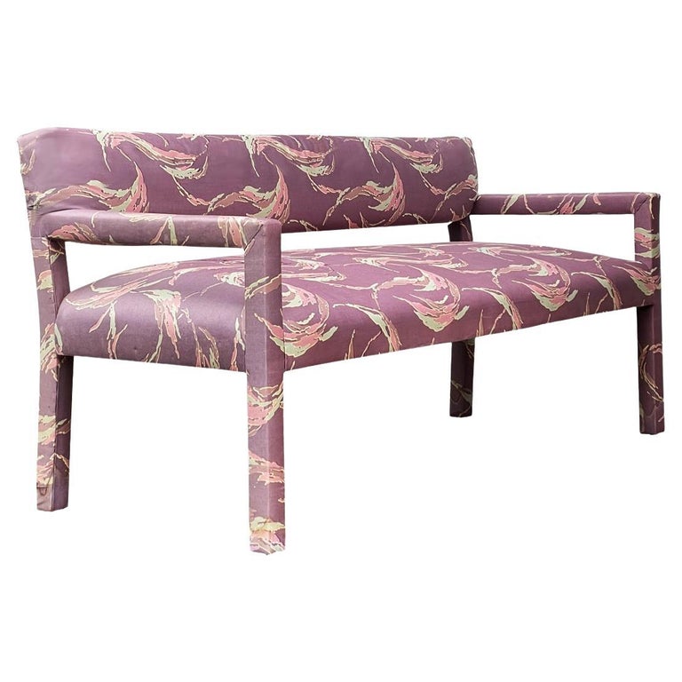 Mid Century Modern Parsons Settee, Sofa or Bench, circa 1970s For Sale ...
