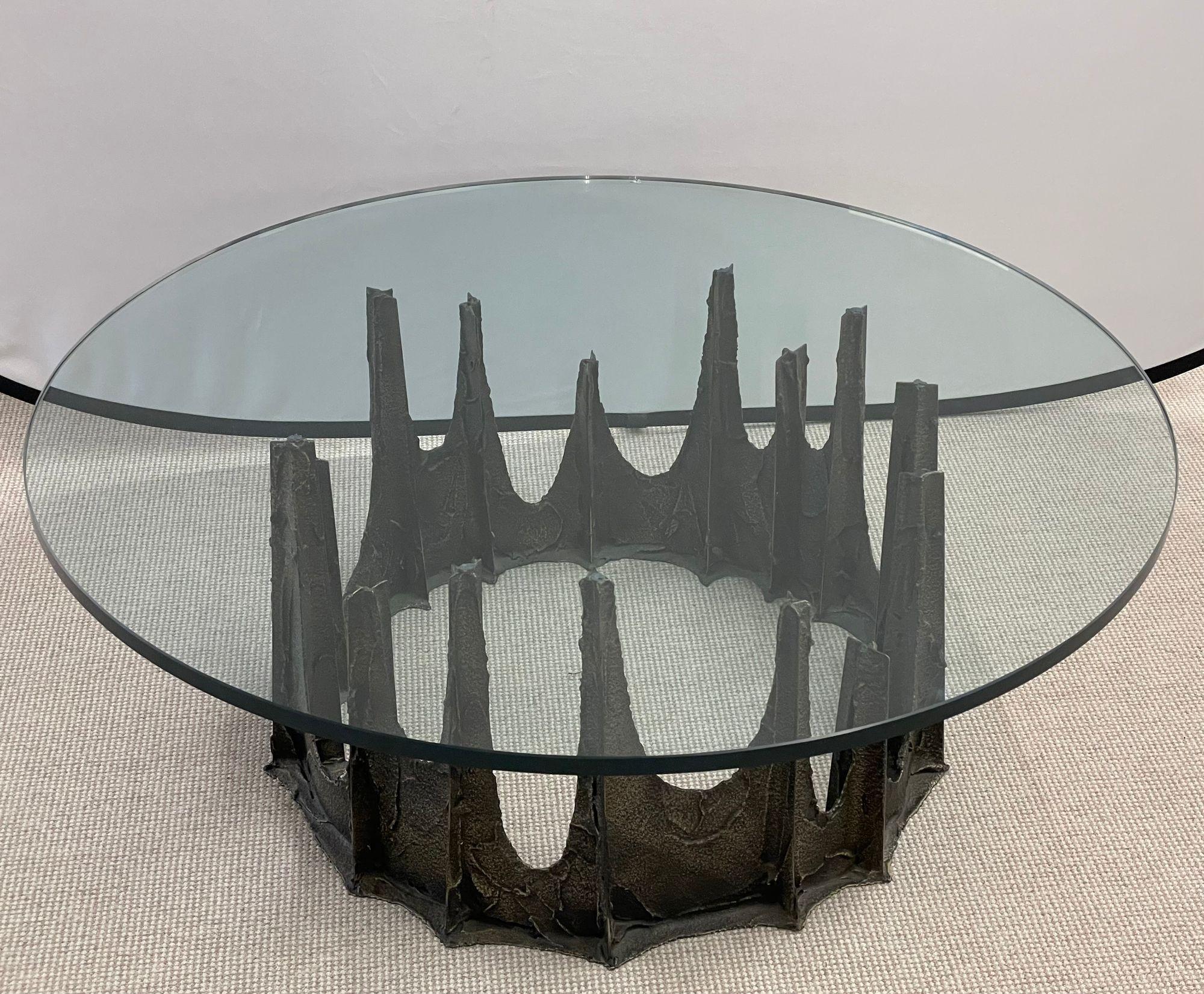 Mid-Century Modern Paul Evans Stalagmite Circular Coffee Table ...