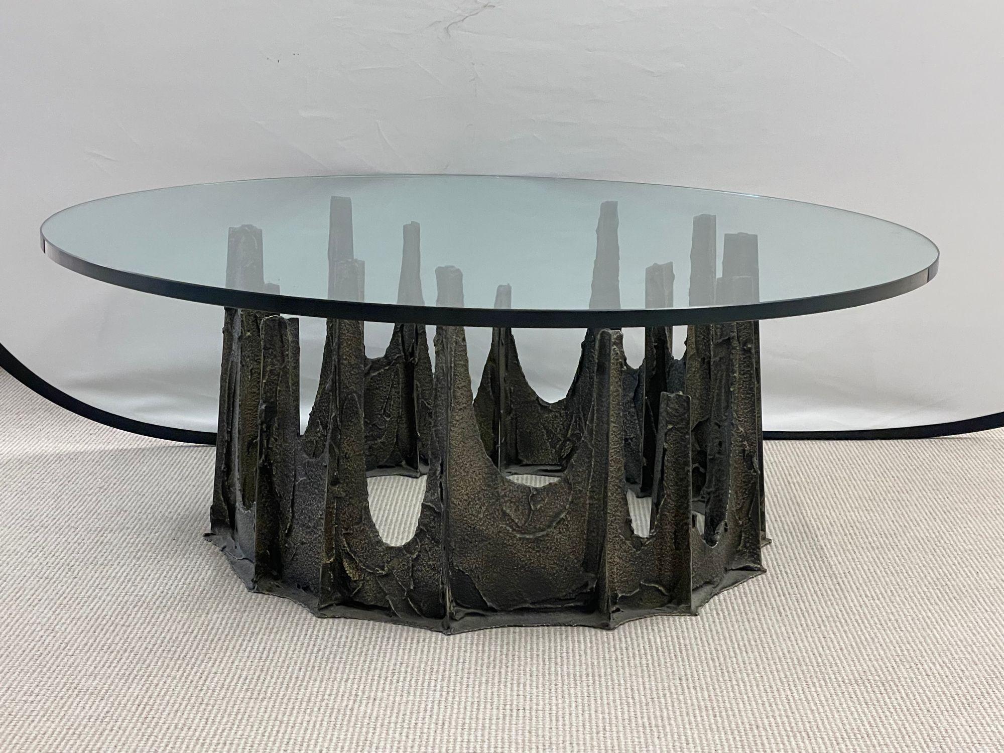 Mid-Century Modern Paul Evans Stalagmite Circular Coffee Table ...