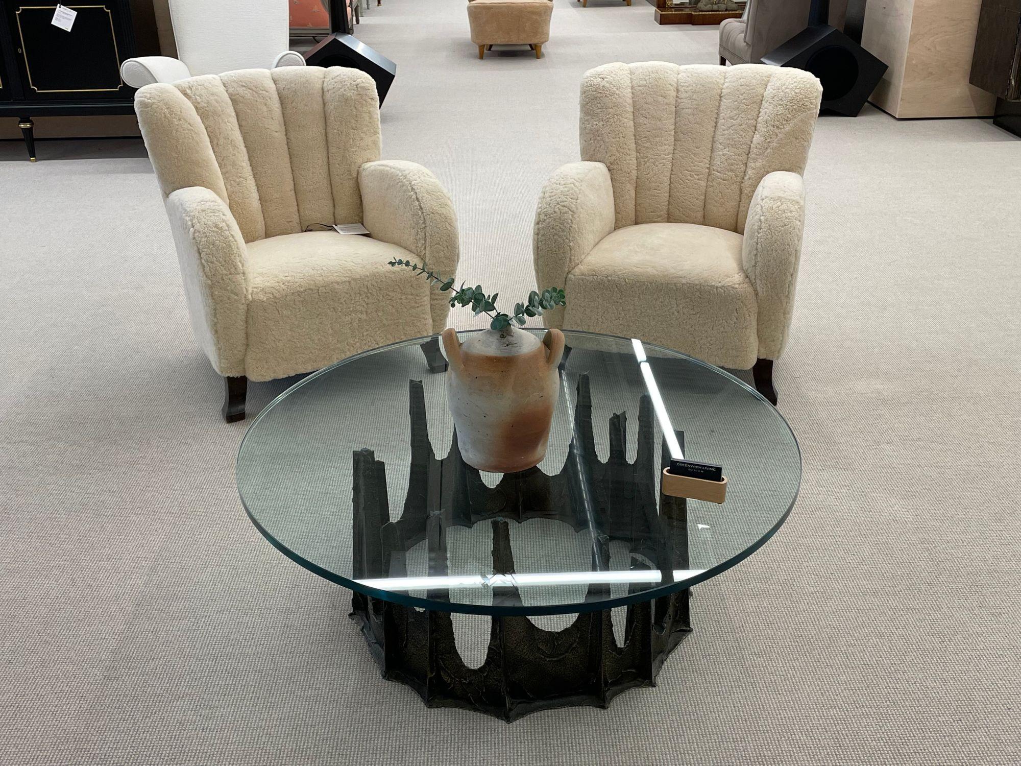 Mid-Century Modern Paul Evans Stalagmite Circular Coffee Table ...