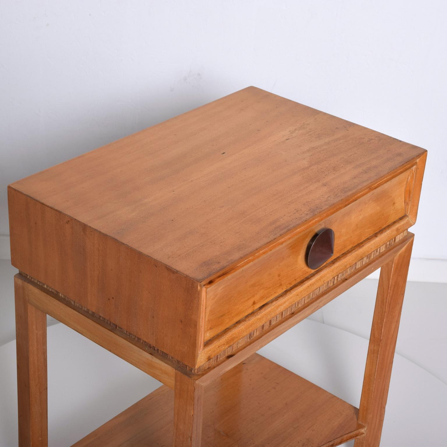 Paul Frankl Art Deco Nightstand Blonde Mahogany 1950s Brown Saltman at ...