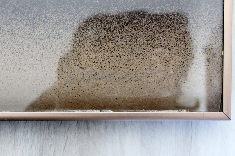 Mid-Century Modern Paul Maxwell Signed Framed Stencil Cast Paper Triptych, 1970s at 1stDibs