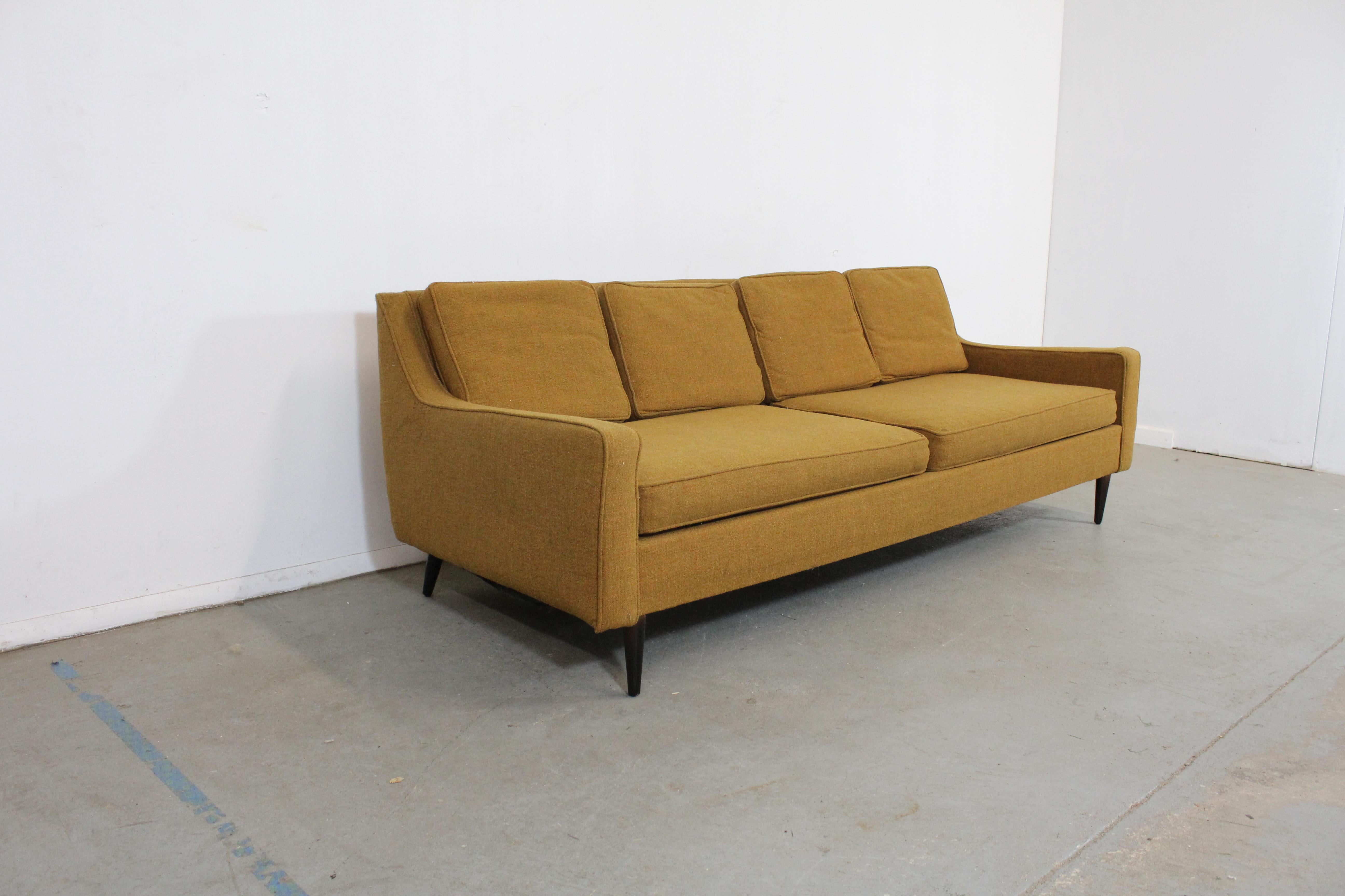 Mid-Century Modern Paul McCobb Style Sofa on Pencil Legs For Sale at ...