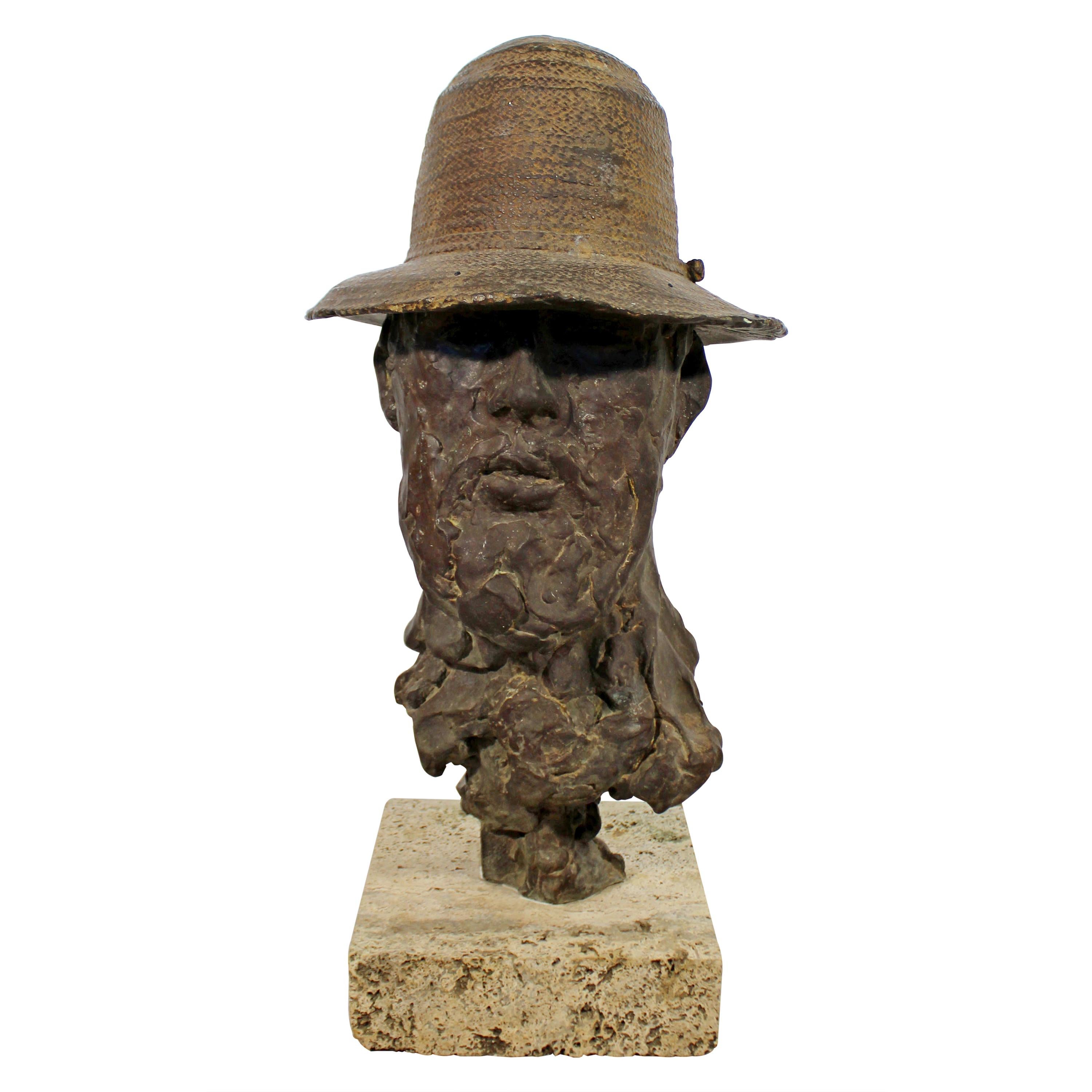 Mid-Century Modern Paul Suttman Signed Self Portrait Bronze Table ...