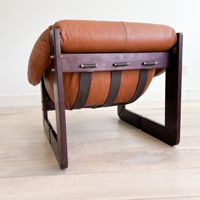 Mid-Century Modern Percival Lafer Lounge Chair, New Leather Upholstery ...