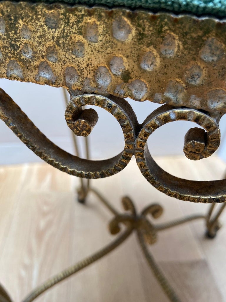 Mid-Century Modern Pier Luigi Colli Wrought Iron Foot Stool For Sale at ...