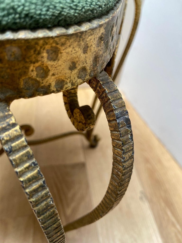 Mid-Century Modern Pier Luigi Colli Wrought Iron Foot Stool For Sale at ...