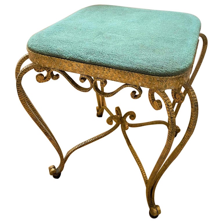 Mid-Century Modern Pier Luigi Colli Wrought Iron Foot Stool For Sale at ...