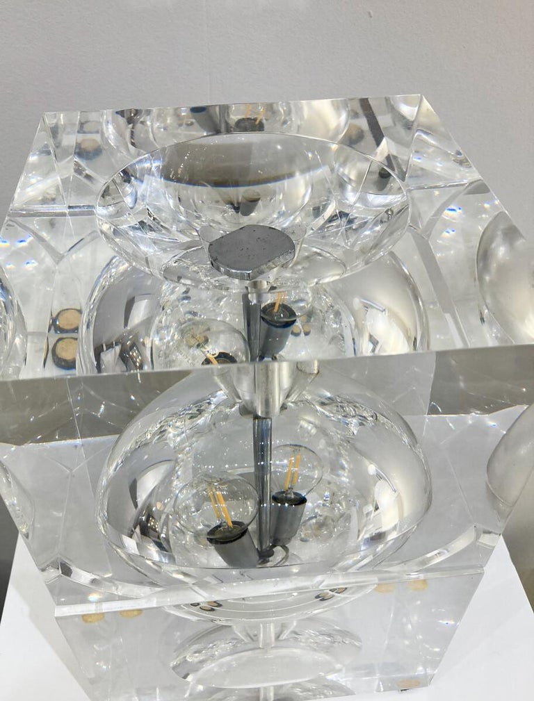 Mid-Century Modern Plexiglass Table Lamp, 1970s For Sale at 1stDibs