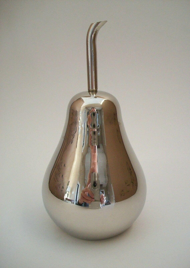 Mid-Century Modern Polished Steel Apple and Pear Sculptures, U.S ...
