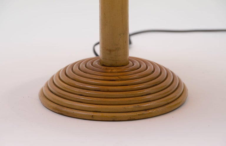 Mid-Century Modern Rattan Table Lamp at 1stDibs