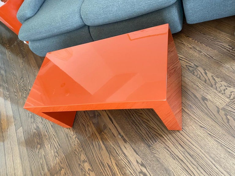 Mid-Century Modern Rectangle Orange Laminated Coffee Table For Sale at ...