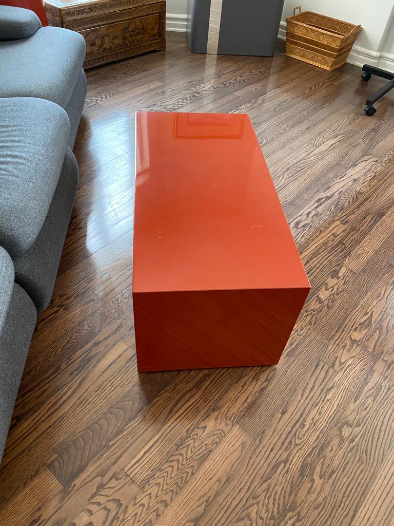 Mid-Century Modern Rectangle Orange Laminated Coffee Table For Sale at ...