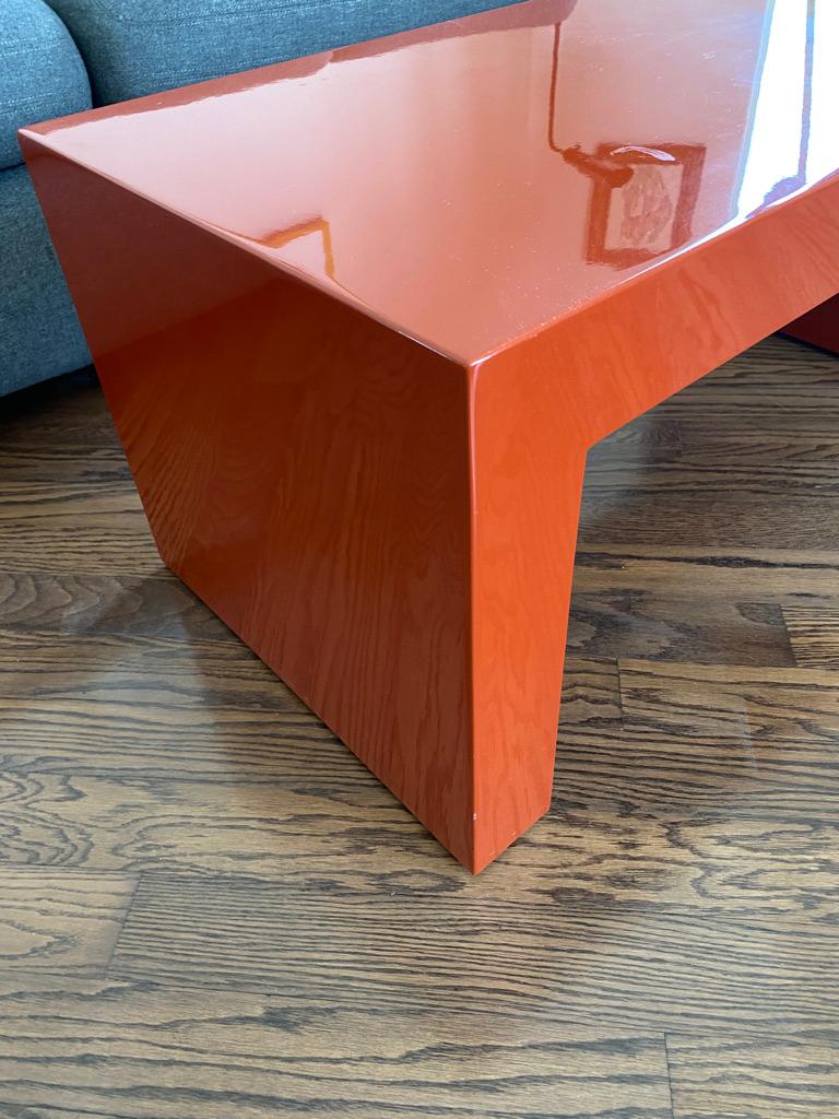 Mid-Century Modern Rectangle Orange Laminated Coffee Table For Sale at ...