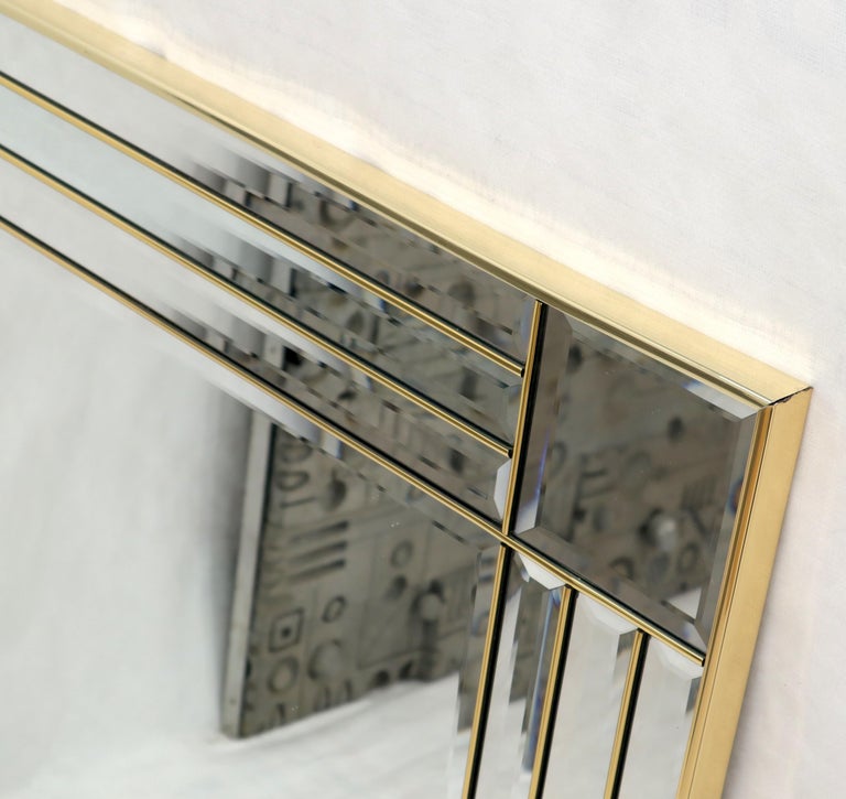 Mid-Century Modern Rectangular Gold Frame Mirror at 1stDibs