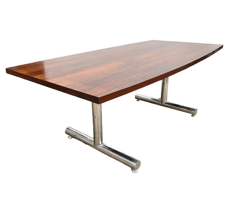 Mid-Century Modern Rectangular Rosewood Dining Table or Conference ...