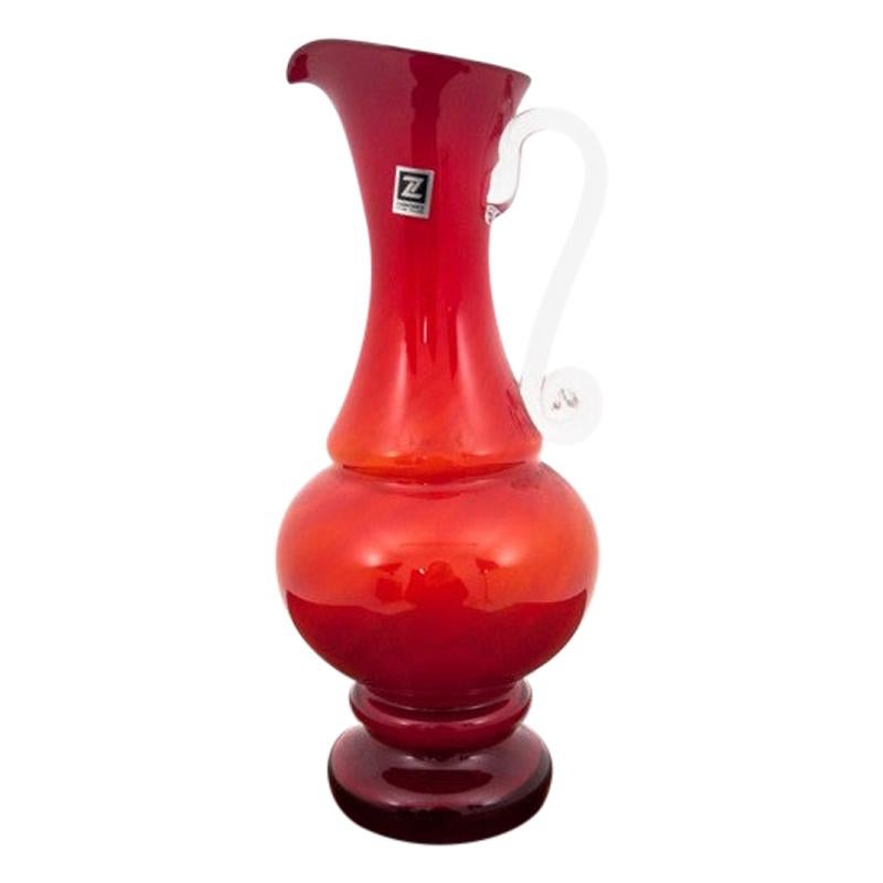 Mid-Century Modern Red Jug, Poland, 1980s at 1stDibs