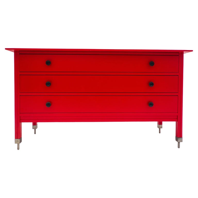 Mid-Century Modern Red Chest of Drawers by Carlo di Carli for Sormani ...