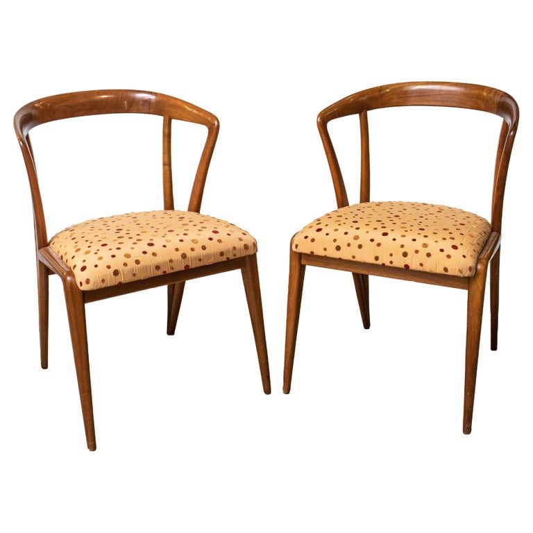 Mid-Century Modern Red Dots Arm Chairs, Pair at 1stDibs